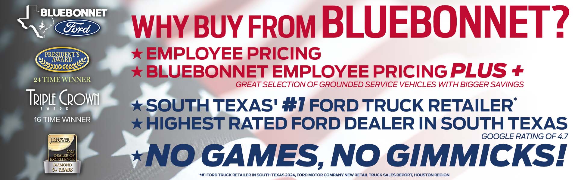 Bluebonnet Ford Car Dealership Located in New Braunfels, Texas